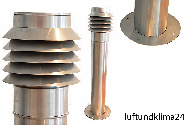 HELIOS Außenluft Ansaugsäule EWT-A Edelstahl Lufteinlass Ansaugturm ...
